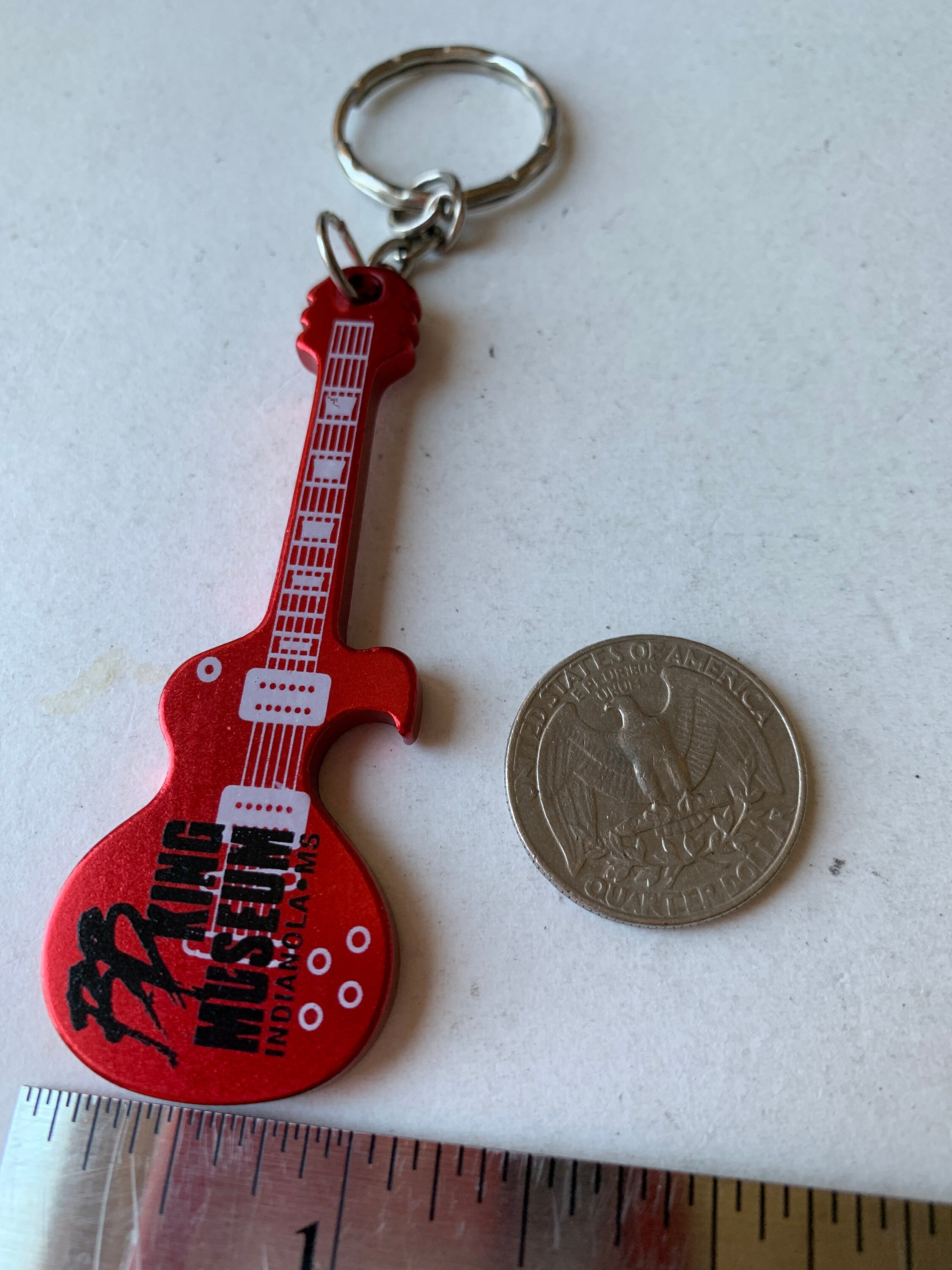 Vintage B B King Museum Red Guitar Key Ring Bottle Opener - Etsy