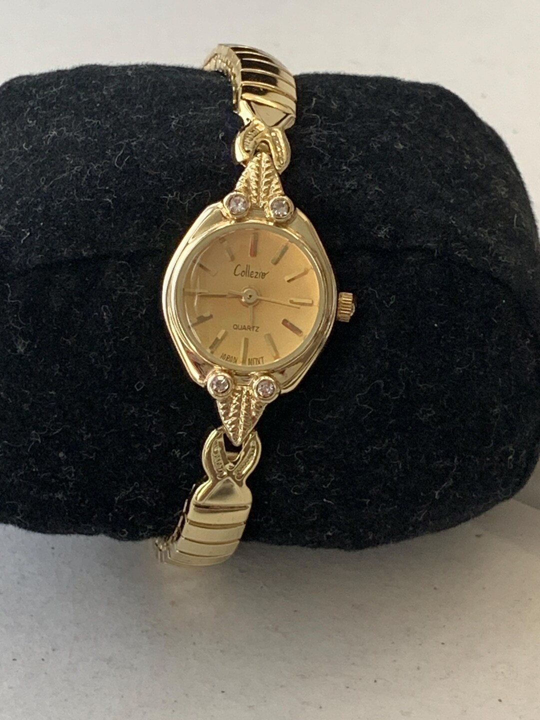 Collezio Goldtone Stretch Quartz Wrist Watch - Etsy