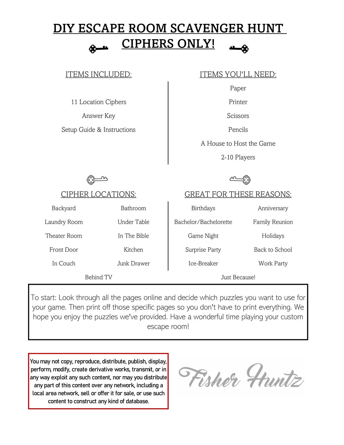 DIY Escape Room Ciphers: No Locks Required | 11 Location Ciphers ...