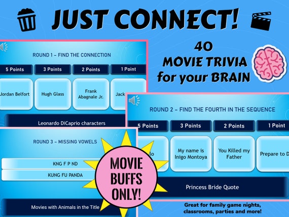Movie Trivia Powerpoint Game 40 Questions and Answers Quiz - Etsy