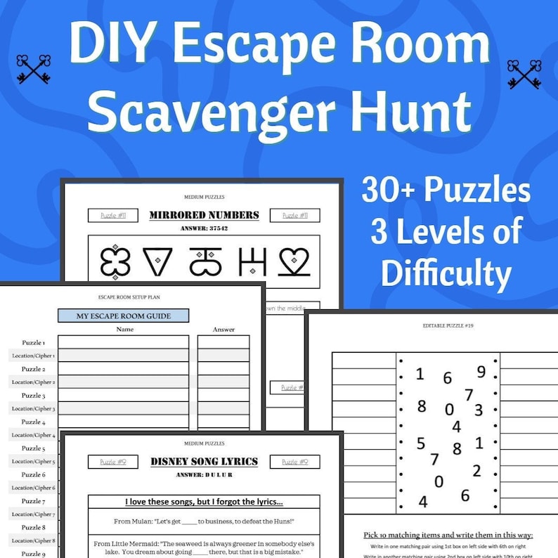 DIY Escape Room: No Locks Required | 30+ Puzzles and 3 Difficulty ...