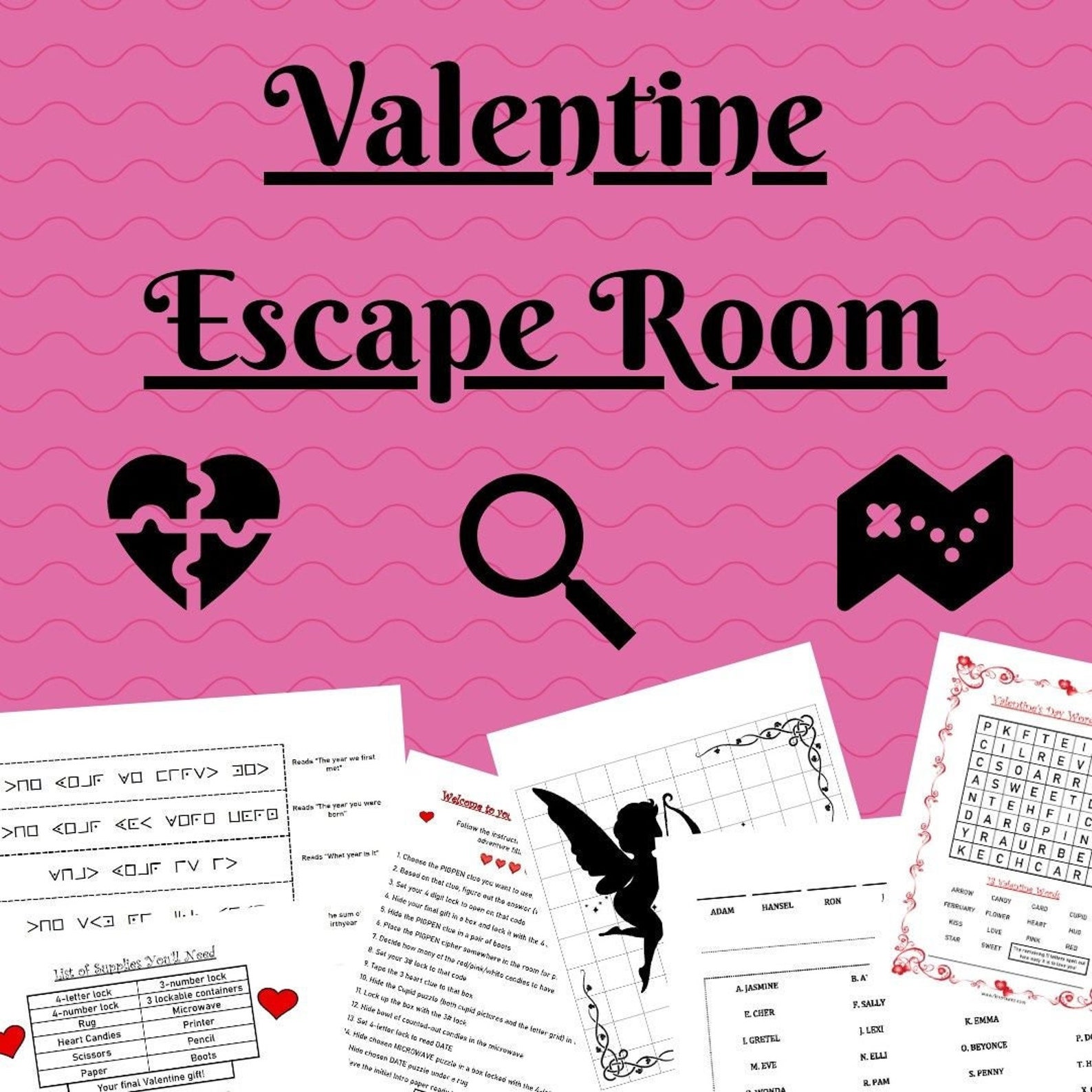 Premade Valentine’s Day Escape Room | Hide Your Gift in a 30-min ...