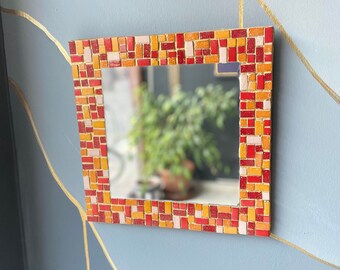 Red Mosaic Mirror | Etsy