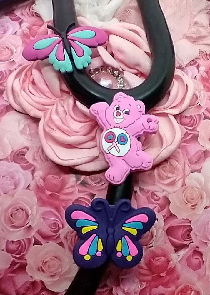 Add Some Fun to Your Stethoscope Pink Bear Butterfly or - Etsy