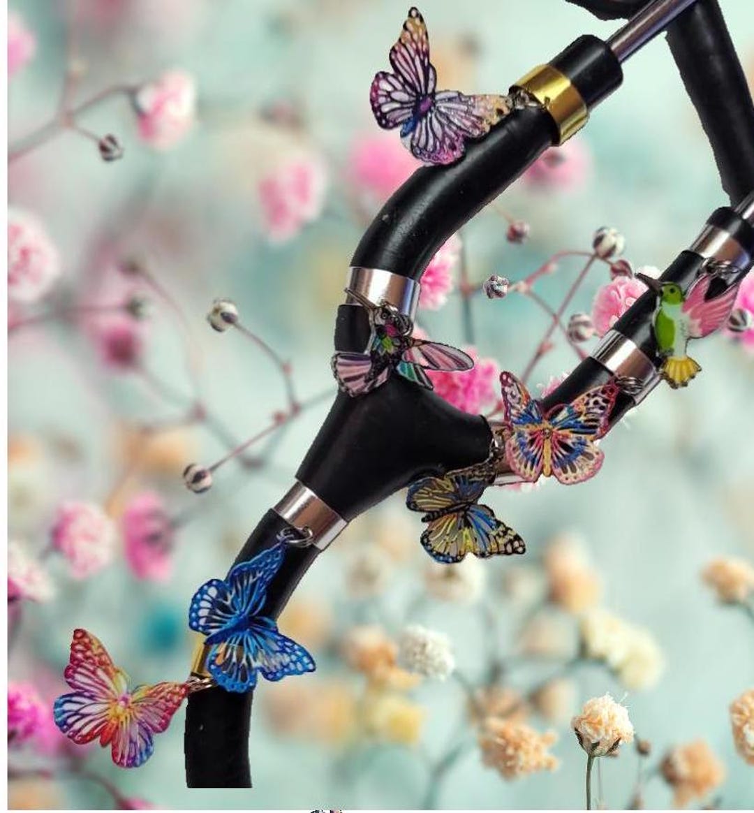 Butterflies & Hummingbird Stethoscope Tag CUTE Kid Friendly Cartoon ...