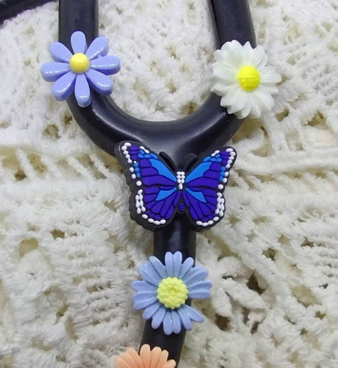 Add Some Fun! to Your Stethoscope, Butterfly & Flower Stethoscope Tag ...