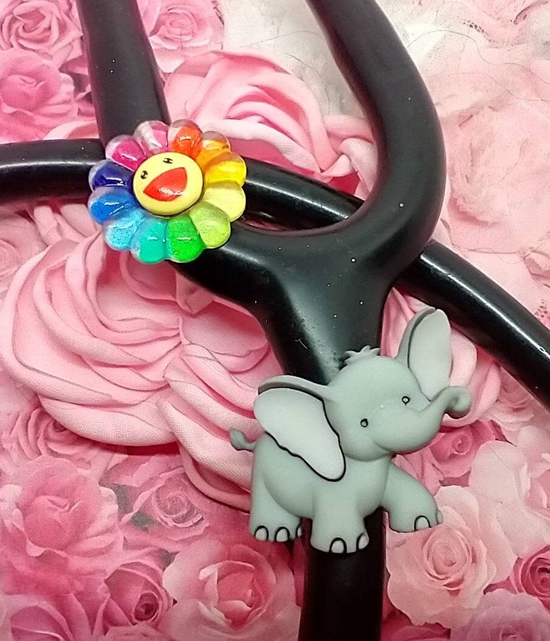 Stethoscope Charm-add Some Fun to Your Stethoscope Elephant Flower ...