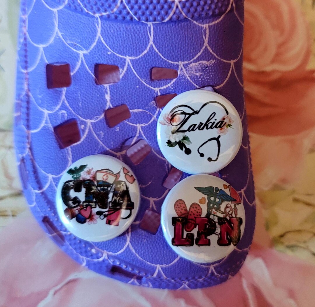 SHOE Charms for Crocs Add Your Own Photo-name or Initials to Your Crocs ...