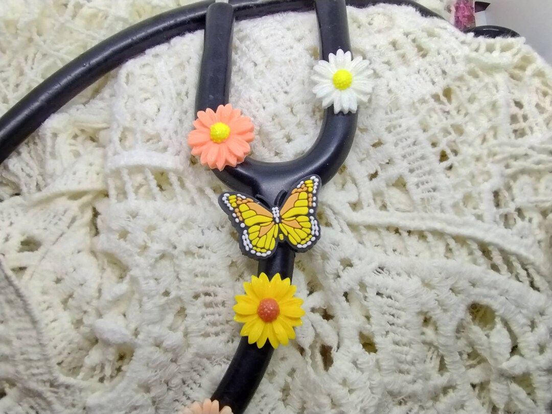 Add Some Fun to Your Stethoscope, Butterfly & Flower Stethoscope Tag ...