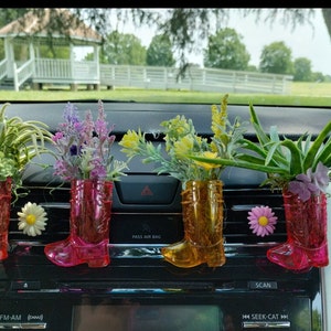 Car Air FRESHENER 1 COWBOY BOOT Succulent Plant & a Free Daisy Vent ...