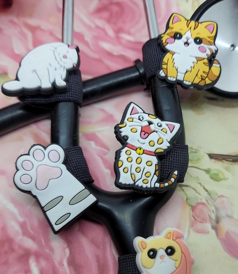 Cats Stethoscope Charm-add FUN to Your Stethoscope *new Snap Closure ...