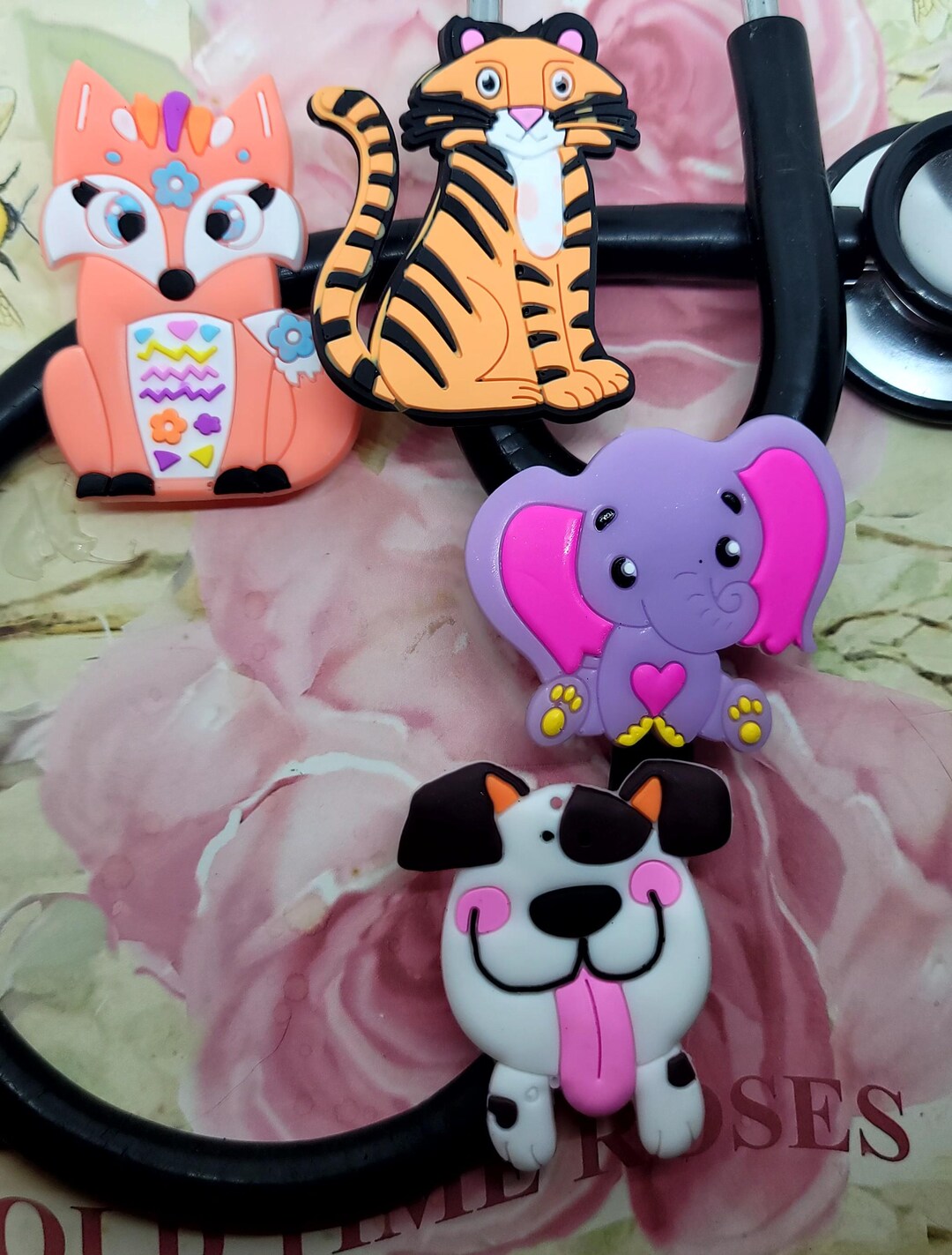 Add Some Fun! to Your Stethoscope, Large CUTE! Animals Stethoscope Tag ...