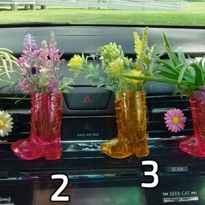 Car Air FRESHENER 1 COWBOY BOOT Succulent Plant & a Free Daisy Vent ...