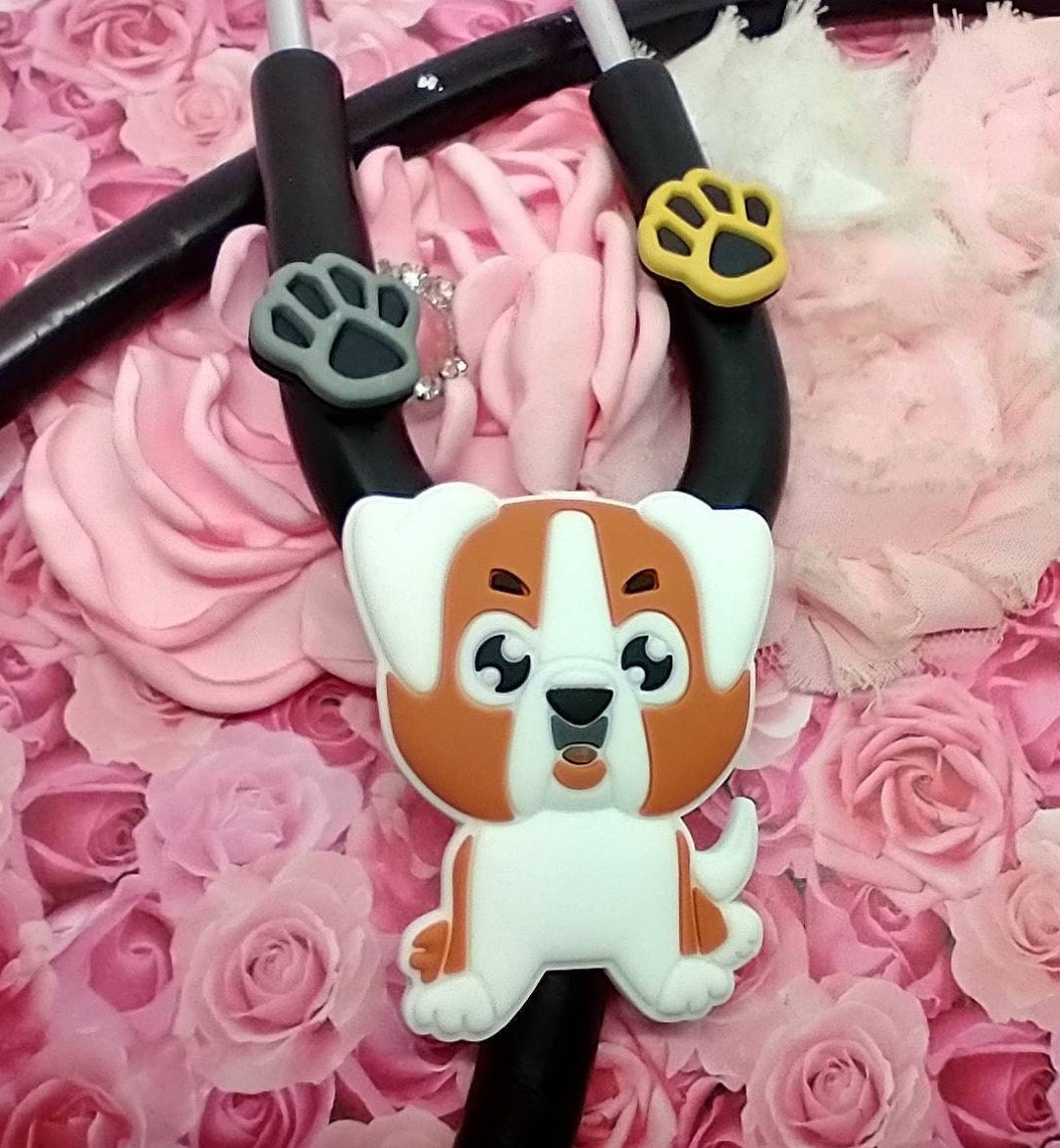 Add Some Fun to Your Stethoscope, Stethoscopes Tag so Cute LARGE Dog ...