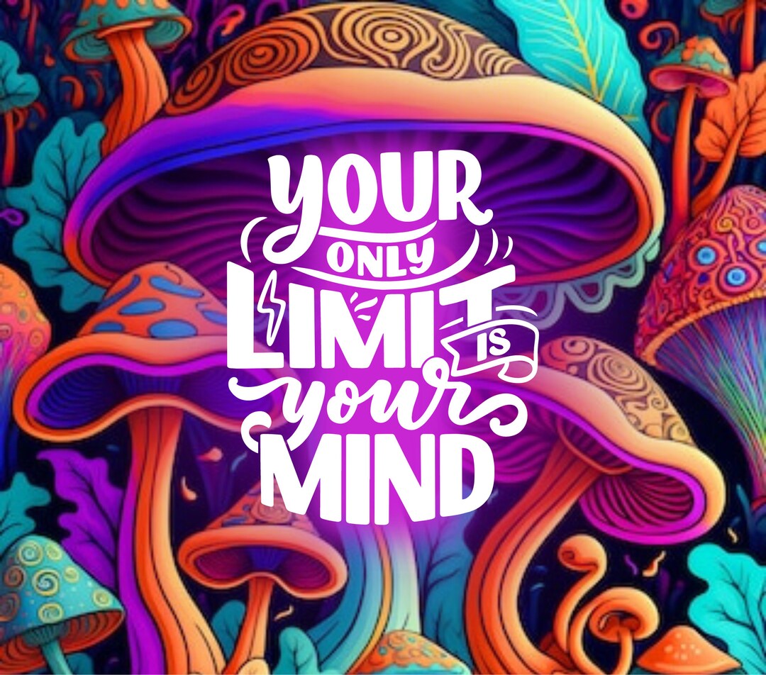 Mushroom Design | Inspirational Quotes Skinny Tumbler Wrap | Mug Design ...