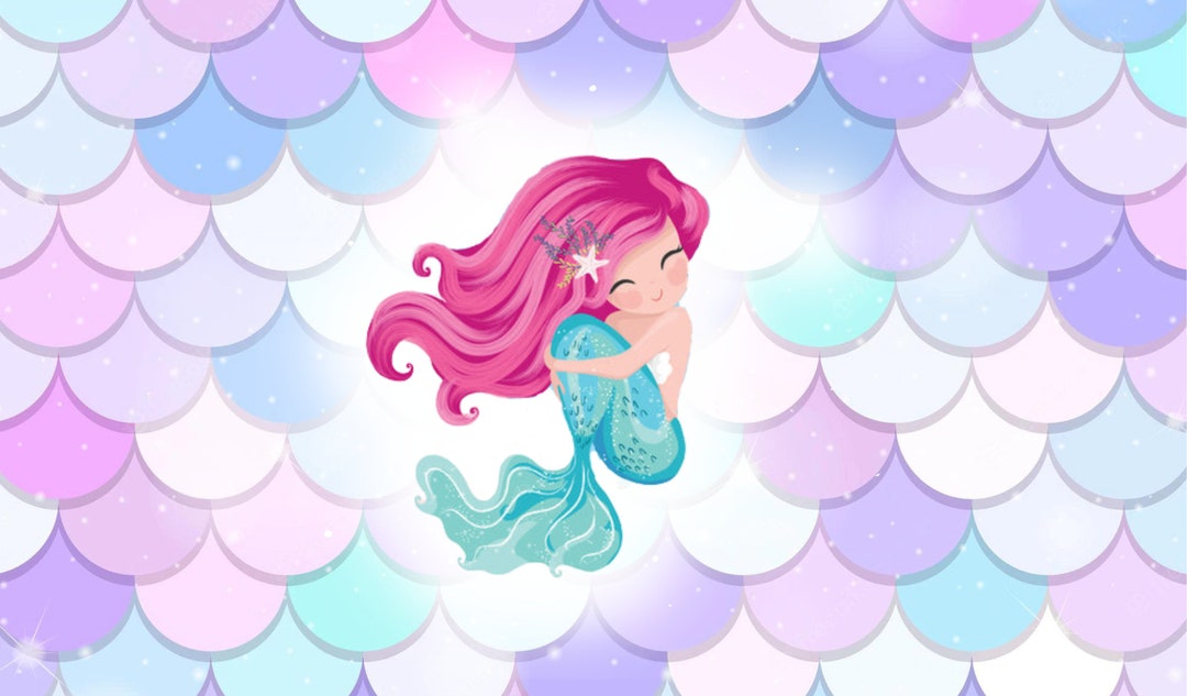 Pink Mermaid Skinny Tumbler Wrap Purple Mermaid Scales Kid - Etsy