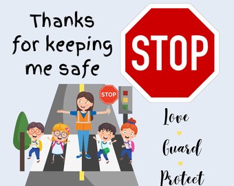 Thank You Crossing Guard - Etsy