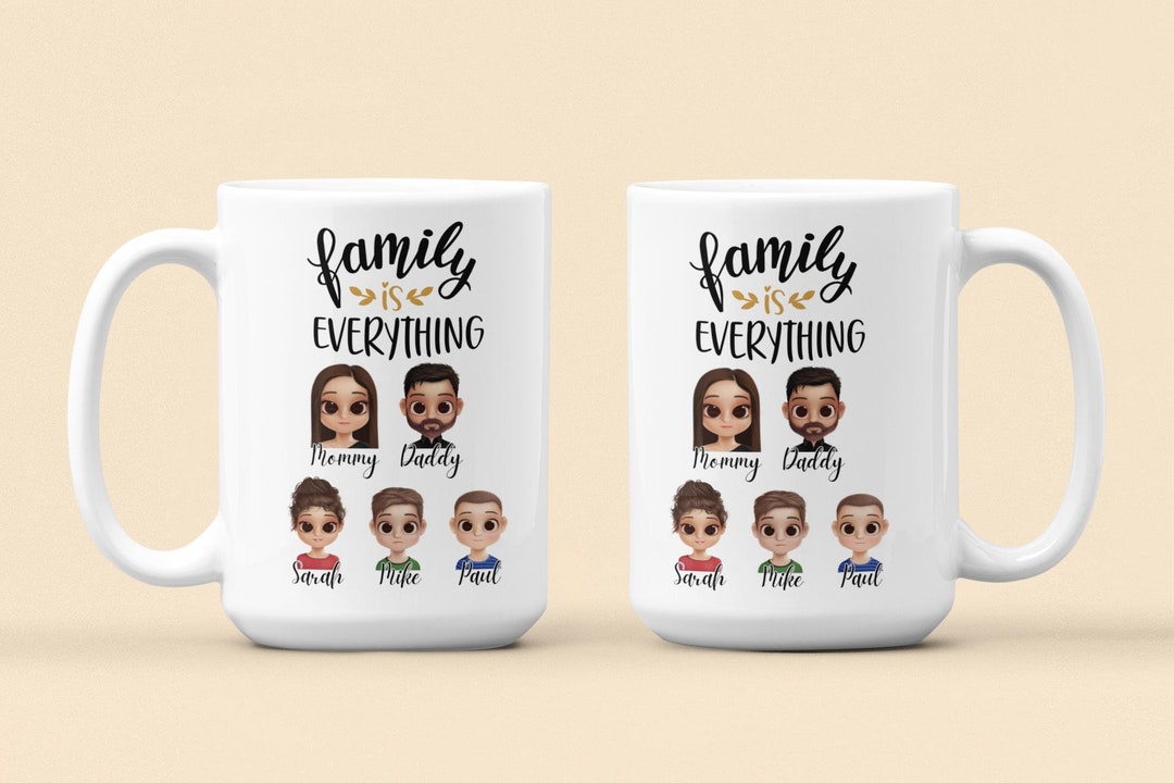 Personalized Family Mug Design | Customizable Characters | Add Your ...
