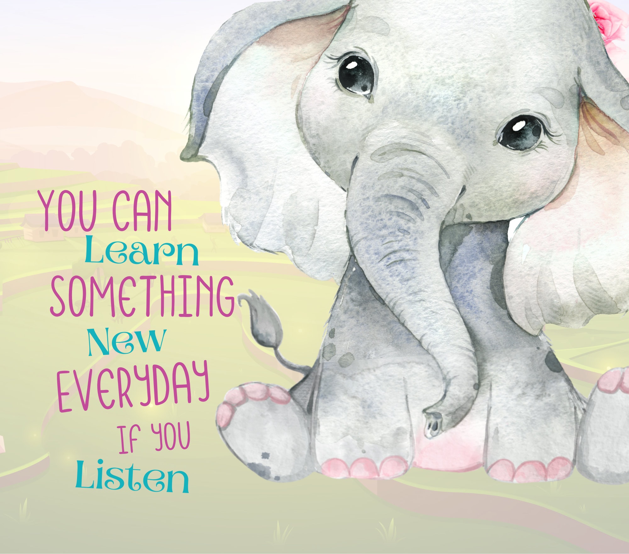 Cute Elephant Pictures With Quotes