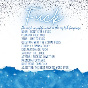 The F Word Design Uses of a Bad Word Adjective Noun Naughty Grammar ...