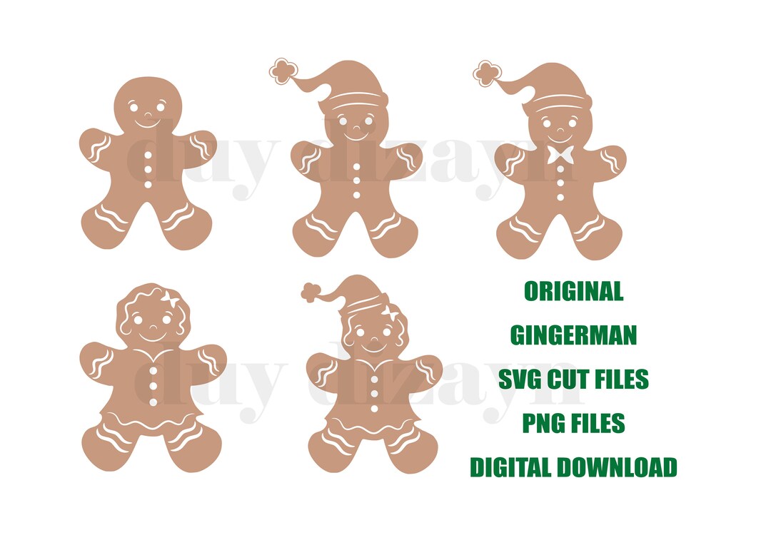 Gingerbread Man SVG PNG Digital Download - Printable - Simple Svg Cut ...