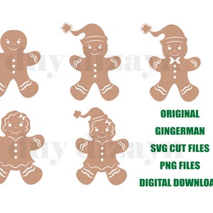 Gingerbread Man SVG PNG Digital Download - Printable - Simple Svg Cut ...