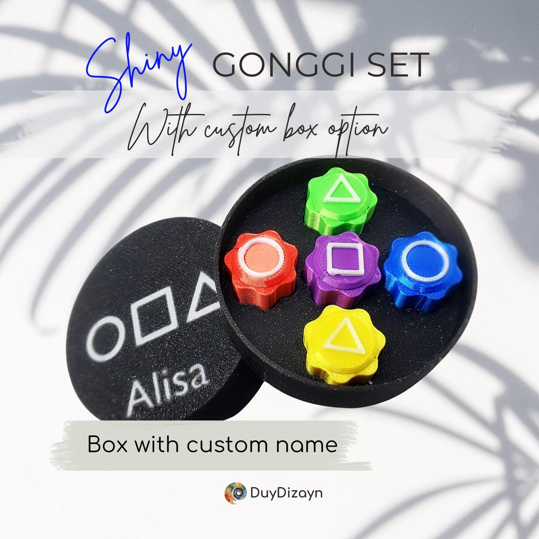 Gonggi Set Shiny Colors Custom Name Option Squid Game Inspired ...