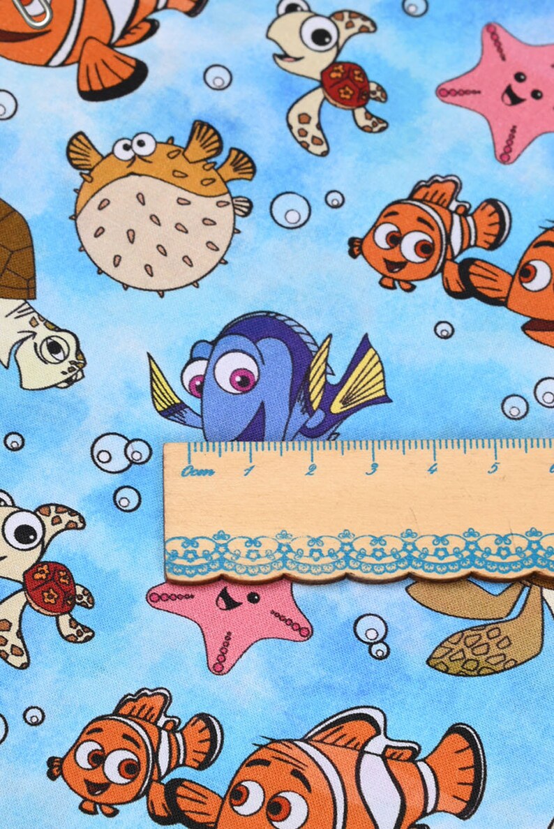 Finding Nemo Fabric Cartoon Cotton Fabric Quilting Masks - Etsy
