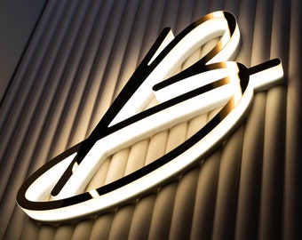 Logo Signs Led Backlit Signs Illuminated Signs Custom - Etsy