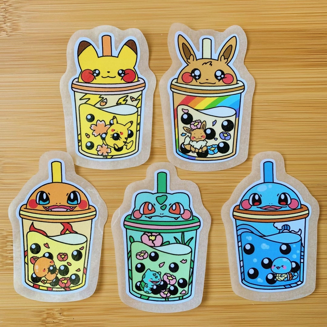 Cute Animal Bubble Tea Stickers Waterproof Laptop iPad Bullet Journal ...