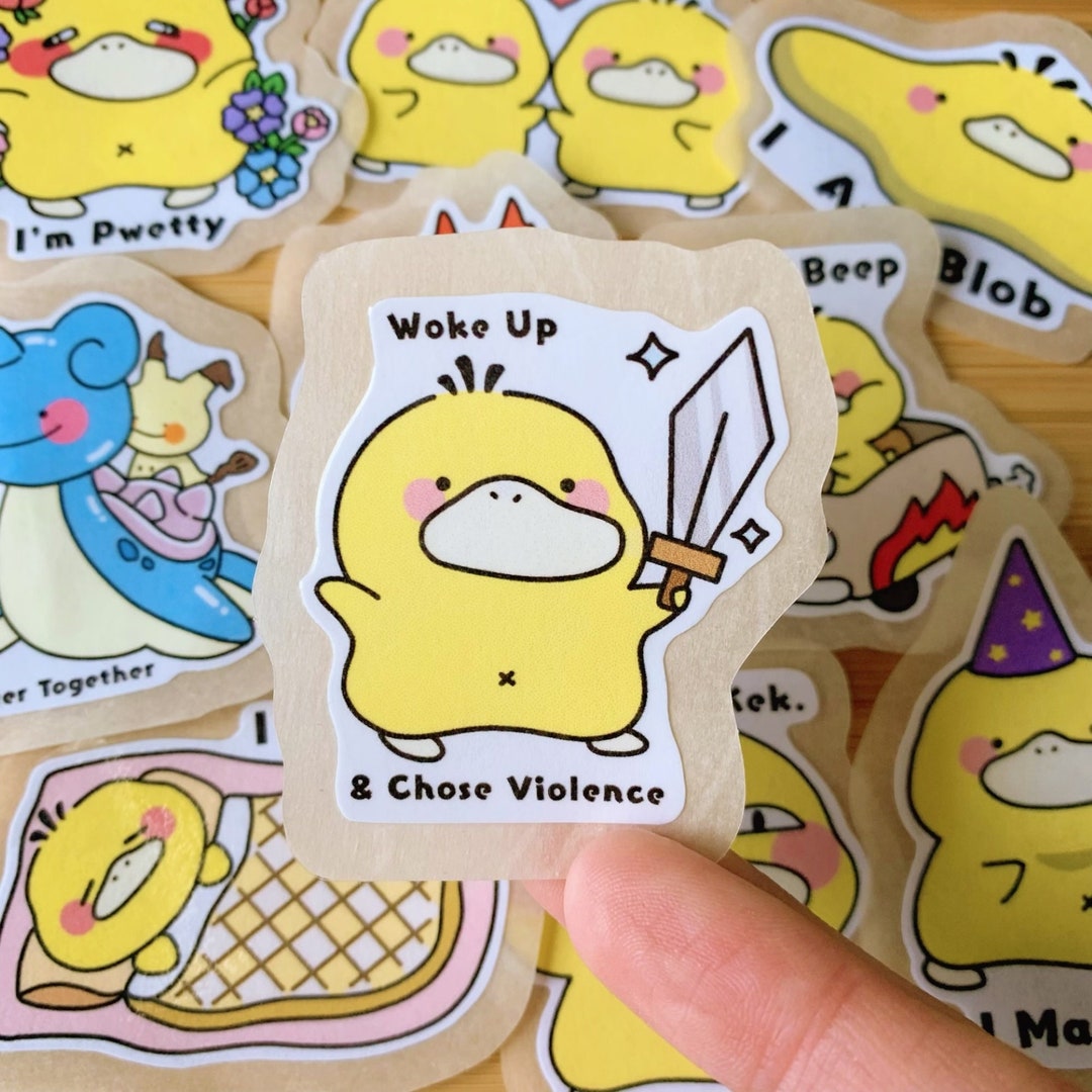 Cute Derpy Duck Stickers | Waterproof Laptop iPad Bullet Journal ...
