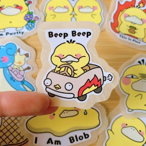 Cute Derpy Duck Stickers | Waterproof Laptop iPad Bullet Journal ...