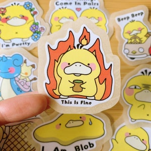 Cute Derpy Duck Stickers | Waterproof Laptop iPad Bullet Journal ...