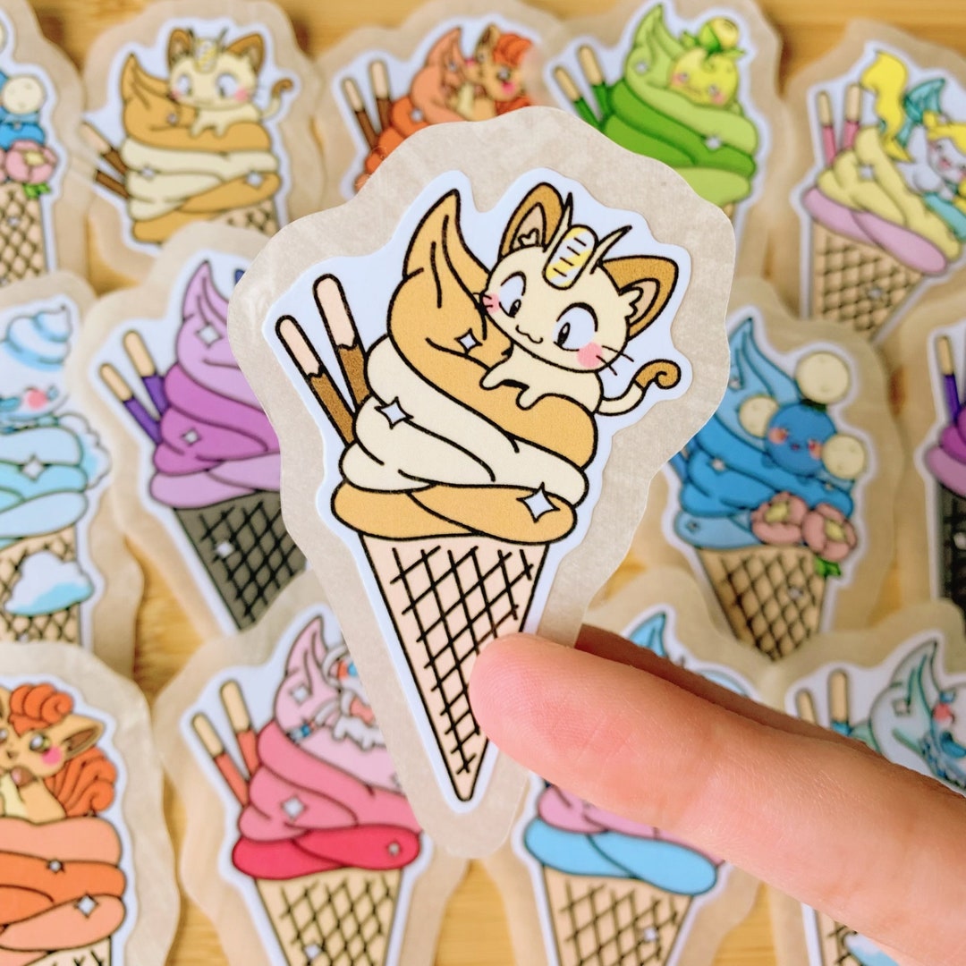 Cute Animal Ice Cream Stickers | Waterproof Laptop iPad Bullet Journal ...