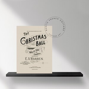 Antique Christmas Poster | Neutral Vintage Advertising Poster I Vintage ...