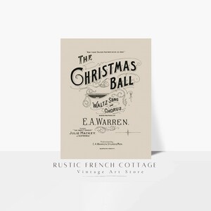 Antique Christmas Poster | Neutral Vintage Advertising Poster I Vintage ...
