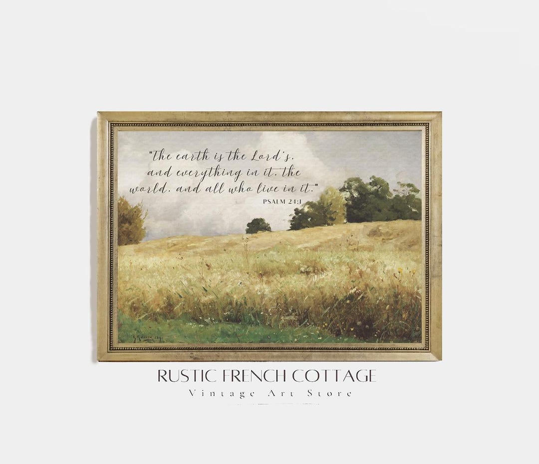 Spring Bible Verse Art | Christian Scripture Wall Print | Vintage ...