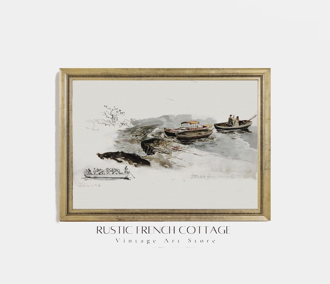 Ship Sketches Wall Art Decor, Ship Drawing Print, Ship Art, Vintage ...