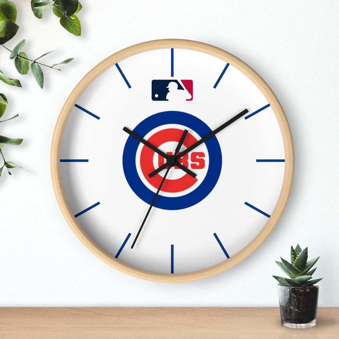 Chicago Cubs Wall Clock | MLB Fan Decor, Sports Gift for Him, Baseball ...