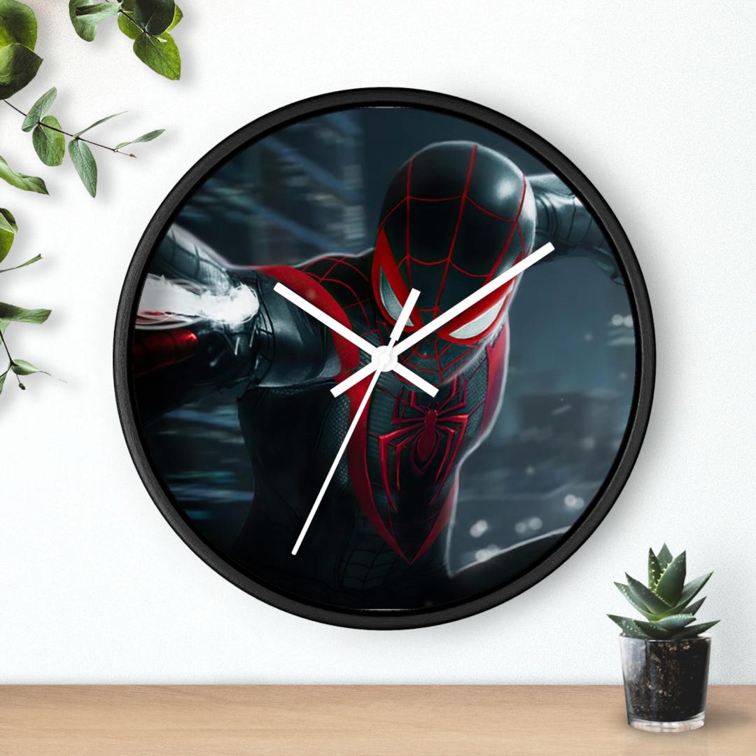 Spider-man Inspired Wall Clock - Perfect for Superhero Fans, Kids Rooms ...
