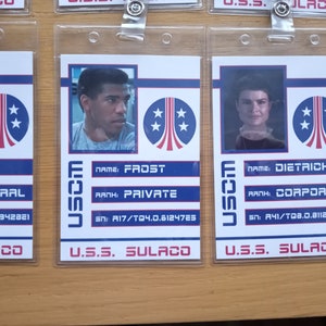 Aliens Colonial Marines - Clip-on ID Photo Pass Badge Set Prop ...