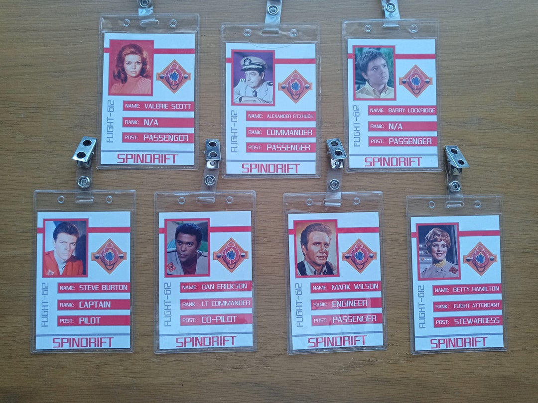 Land of the Giants Crew - Clip-on ID Photo Pass Badge Set Prop ...