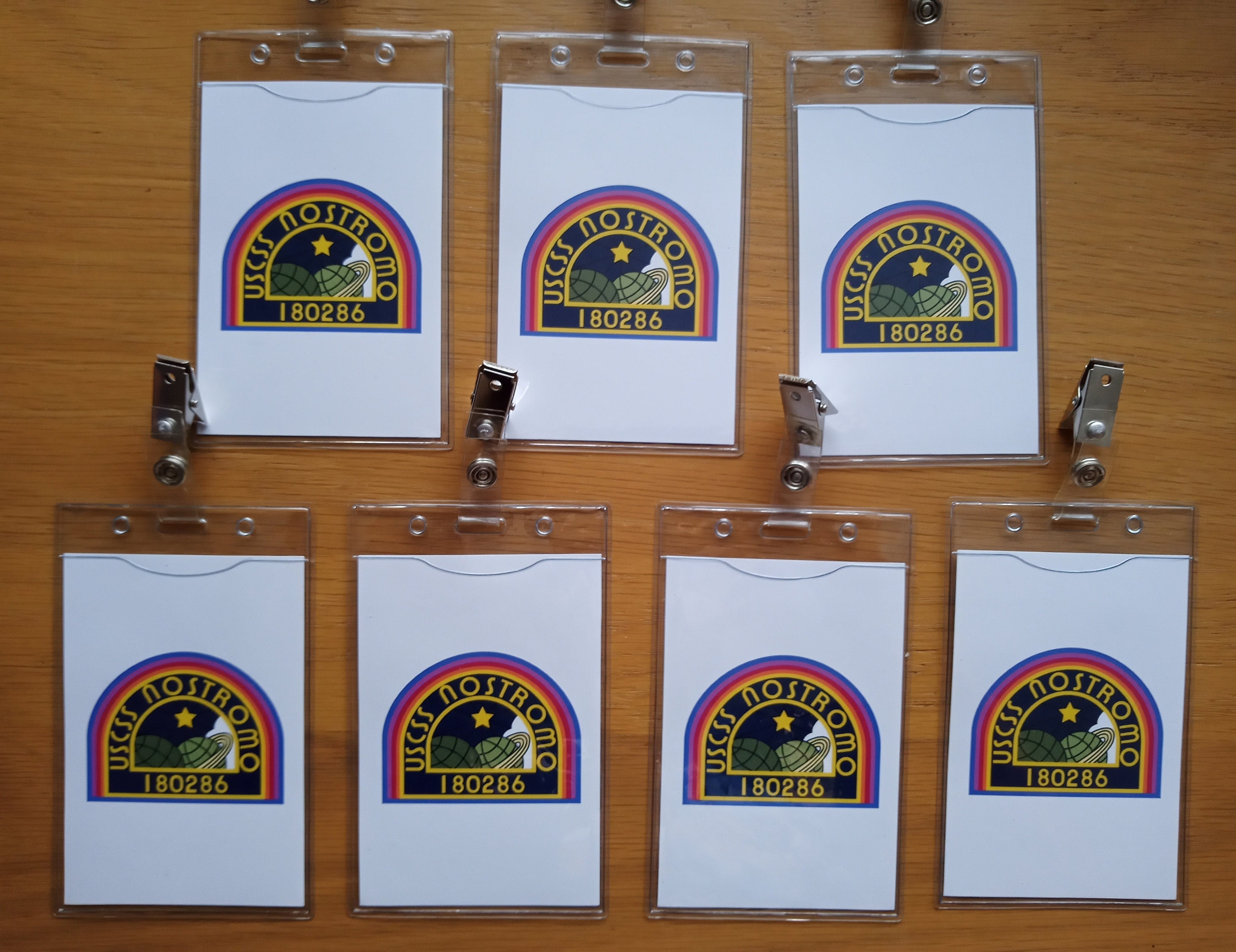 Alien Movie Badge Alien USCSS Nostromo Crew ID Badge Set - Movie Prop ...