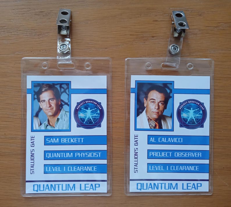 Quantum Leap - Clip-on ID Photo Pass Badge Set Prop Collection Cosplay ...