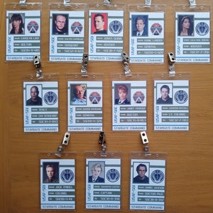 Stargate Movie - SG-1 - Atlantis Crew - Clip-on ID Photo Pass Badge Set ...