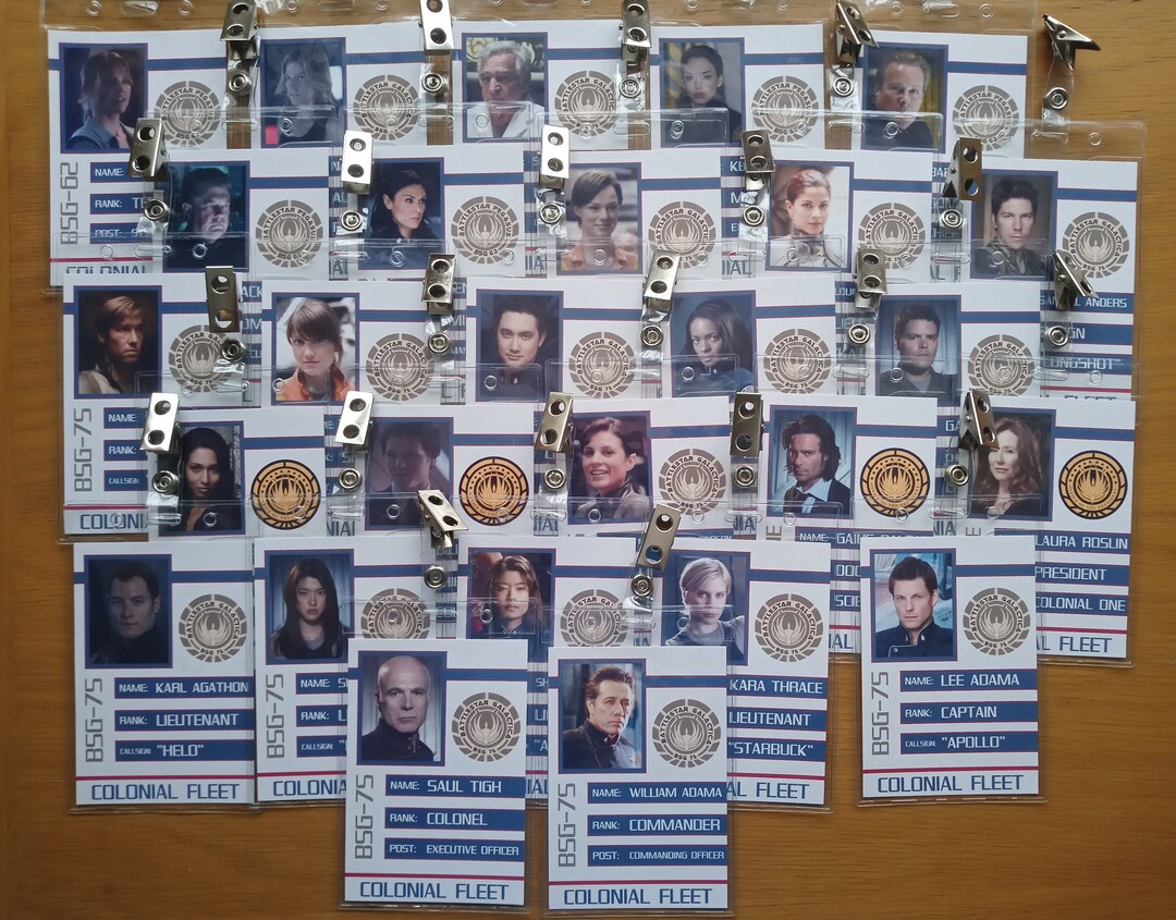 Battlestar Galactica - BSG - Colonial Crew - Clip-on ID Photo Pass ...