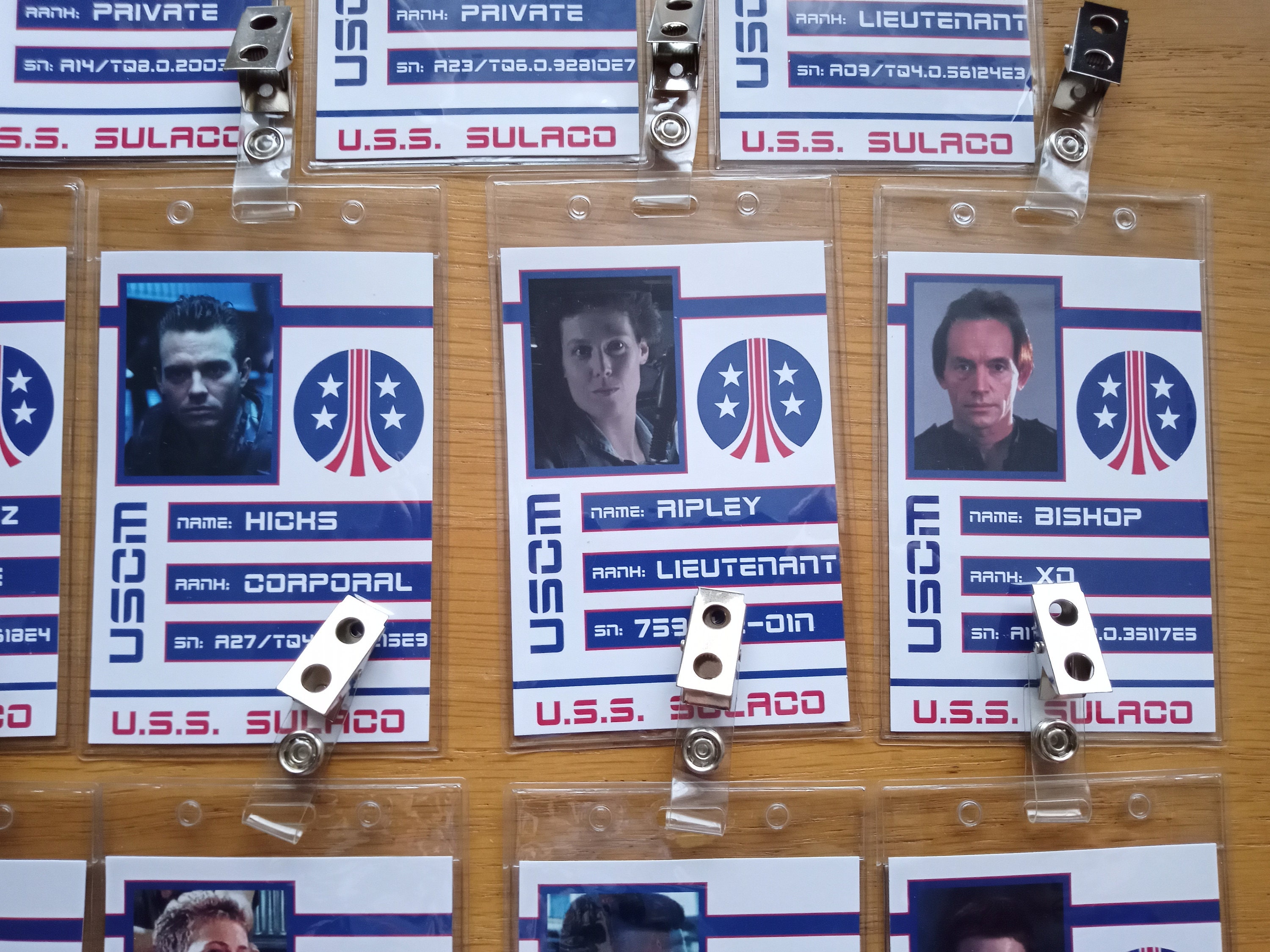 Aliens Colonial Marines Clip-on ID Photo Pass Badge Set Prop - Etsy