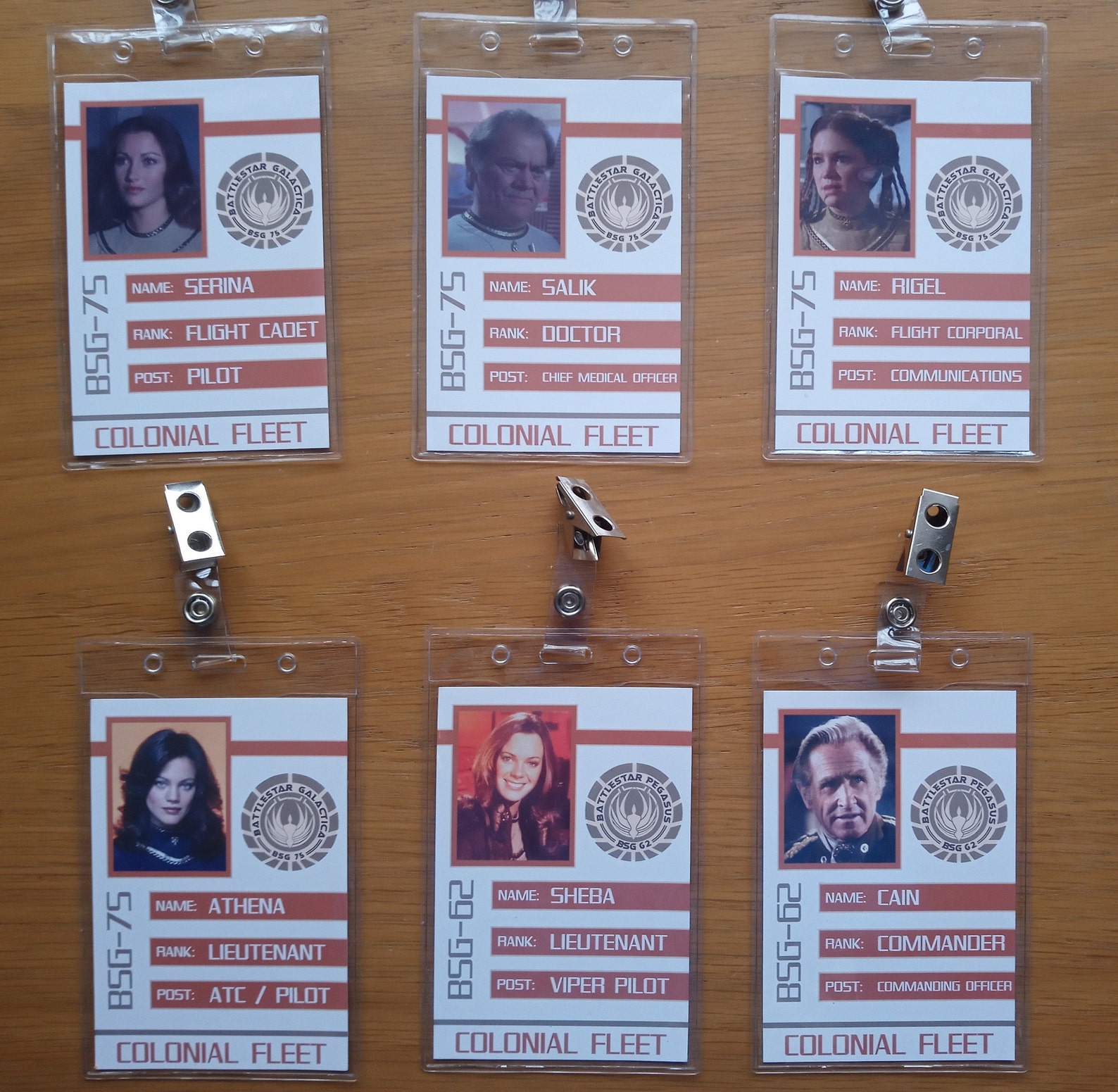 Battlestar Galactica Original 1978 - BSG - Colonial Crew - Clip-on ID ...