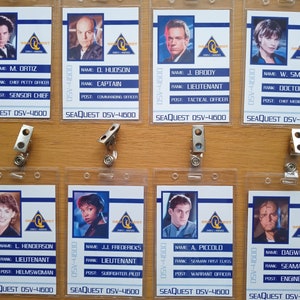 Seaquest DSV 2032 Crew - Clip-on ID Photo Pass Badge Set Prop ...