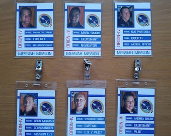 Alien USCSS Nostromo Crew Clip-on ID Photo Pass Badge Set Prop ...